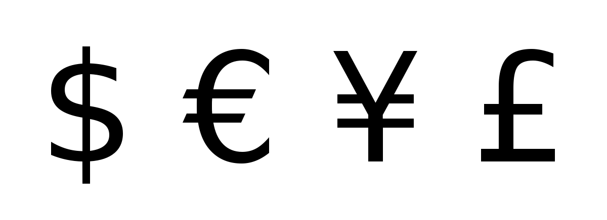 Currency symbols, Money symbols copy and paste