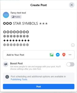 Star Symbols - Fancy Text Generator - Stylish text maker